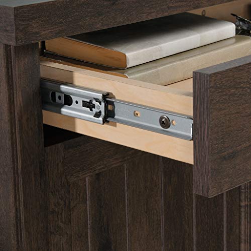 Sauder Costa Library Base, L: 31.30" x W: 14.41" x H: 30.00", Coffee Oak finish
