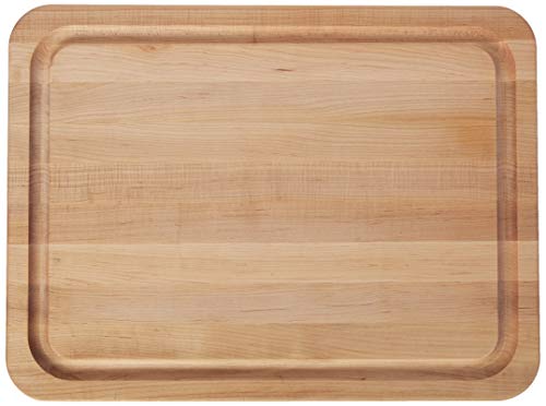 John Boos Block RAD03-GRV Maple Wood Reversible Cutting Board with Juice Groove and Curved Edges, 24 Inches x 18 Inches x 2.25 Inches
