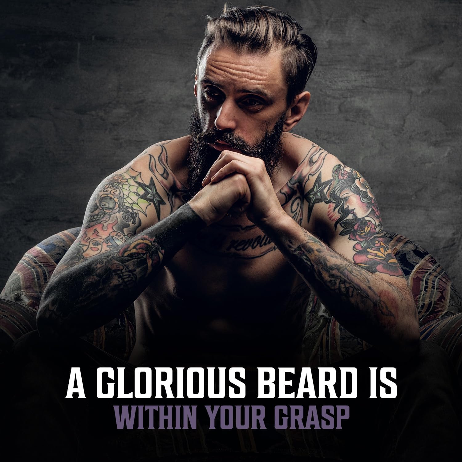 Viking Revolution Beard Oil with Clary Sage for Men - Natural Blend with Argan and Jojoba Oils for Softening, Strengthening, and Moisturizing