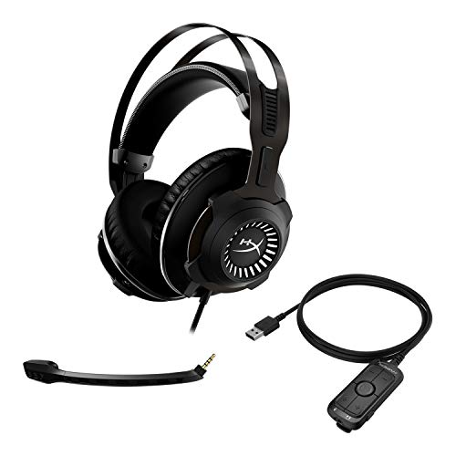 HyperX Cloud Revolver - Gaming Headset with HyperX 7.1 Surround Sound, Signature Memory Foam, Premium Leatherette, Steel Frame, Detachable Noise-Cancellation Microphone