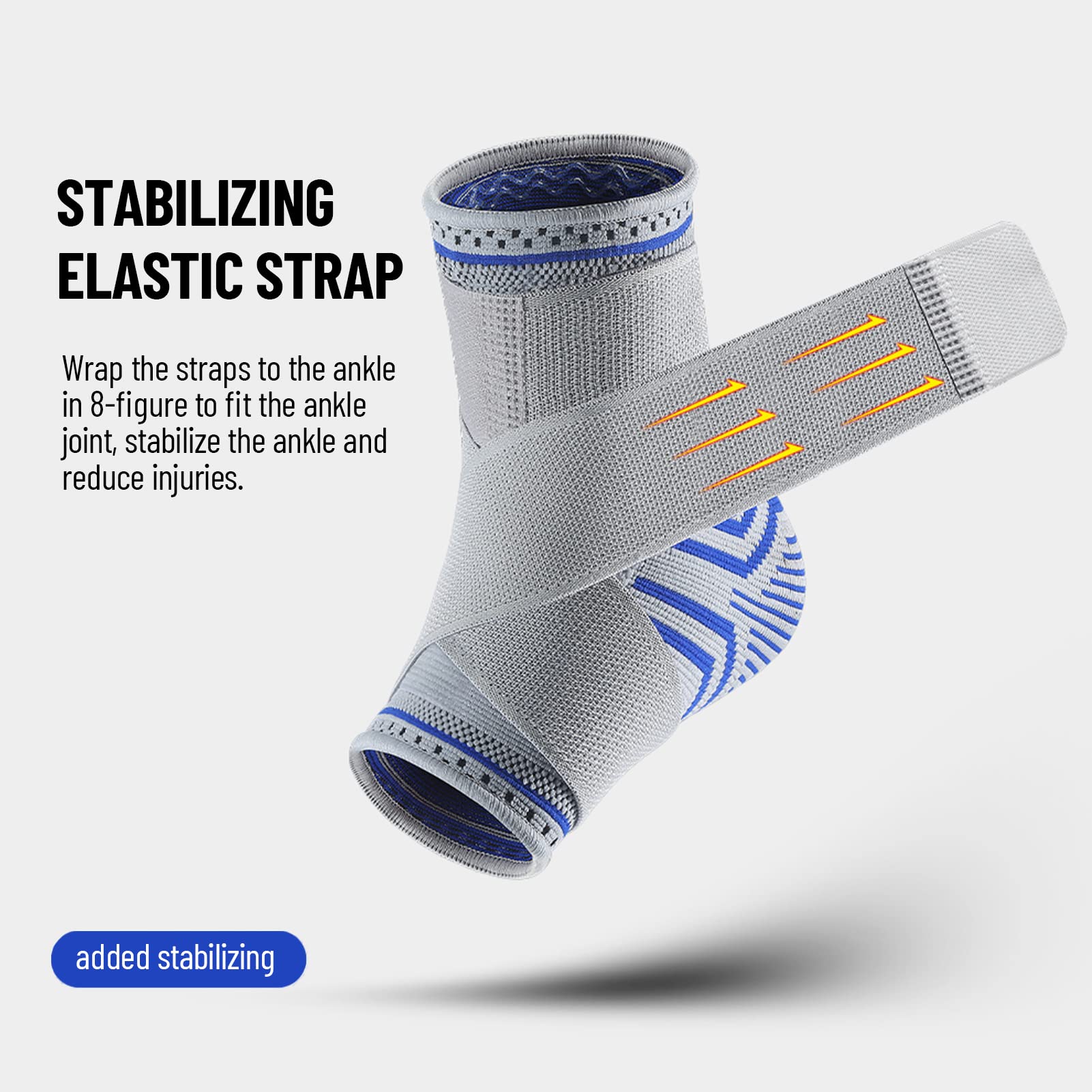 Ankle Brace Adjustable Support Elastic Strap for Basketball Cycling Sport Protection