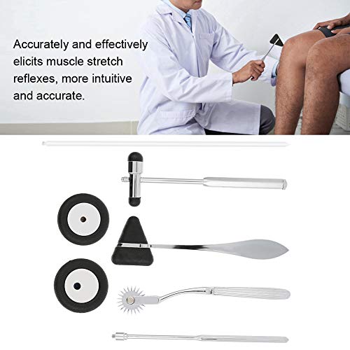 Akozon Neurological Hammer, Medical Muscle Reflex Diagnostic Percussion Health Care Percussor Kit 5 Piece Set with Pointed Round Triangle T-Shaped Head for Nurses