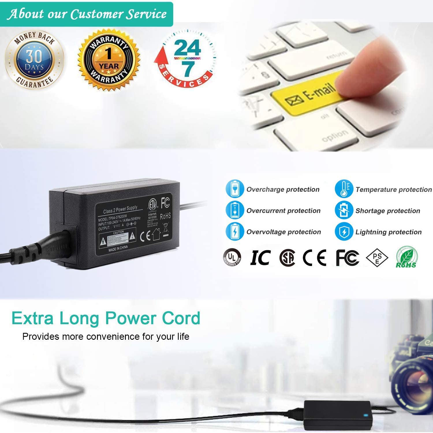 F1TP EH-5 Plus EP-5A AC Power Adapter DC Coupler Kit for Nikon D3100 D3200 D3300 D5200 D5300 D5500 Cameras.
