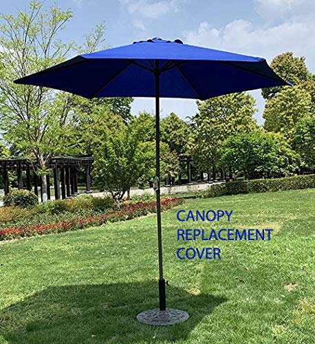 BELLRINO DECOR Replacement ROYAL BLUE STRONG & THICK Umbrella Canopy for 9ft 6 Ribs (Canopy Only)