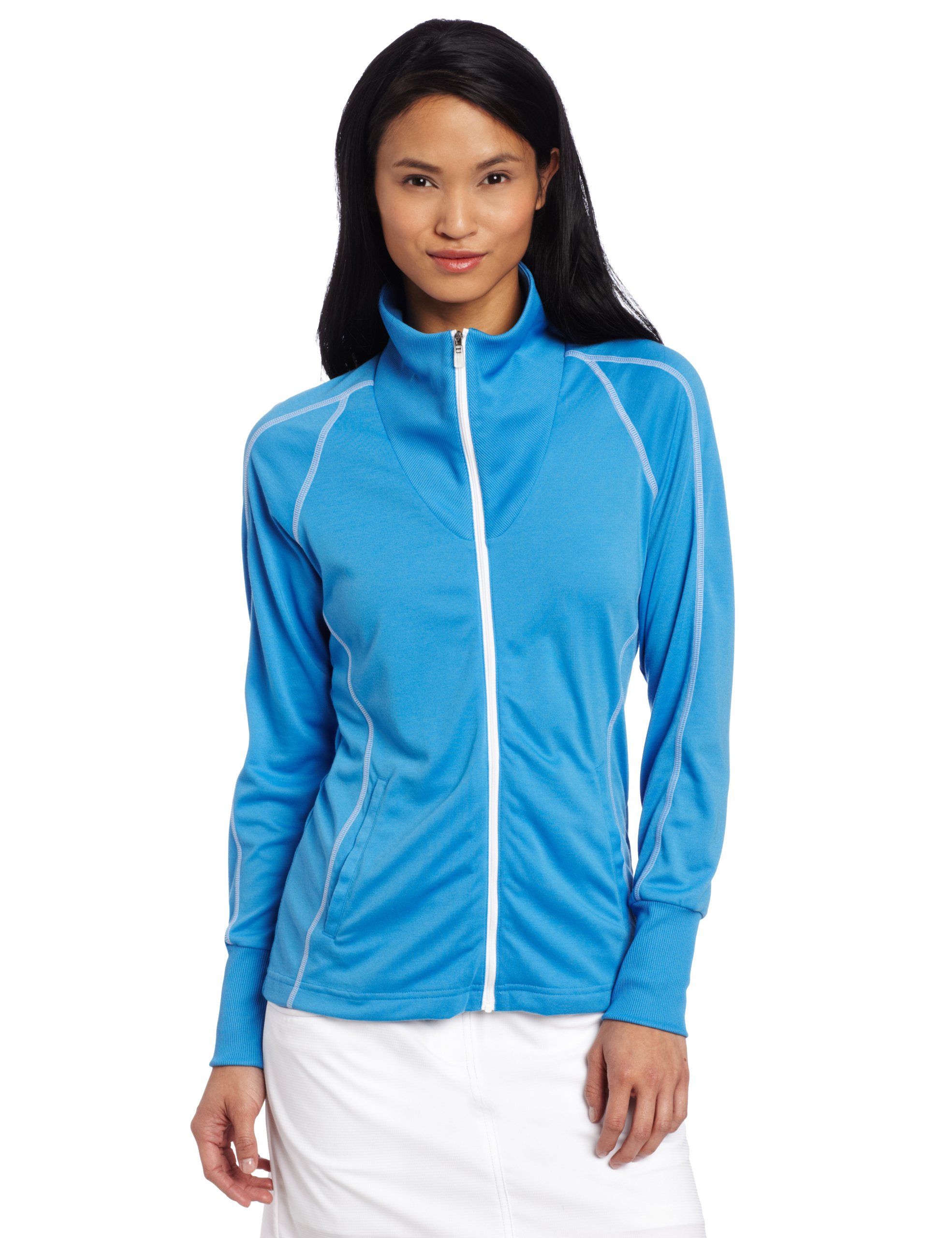 Adidas Womens Climalite TWT Lightweight Full Zip Jacket (X-Small, Bubblegum Pink/White)