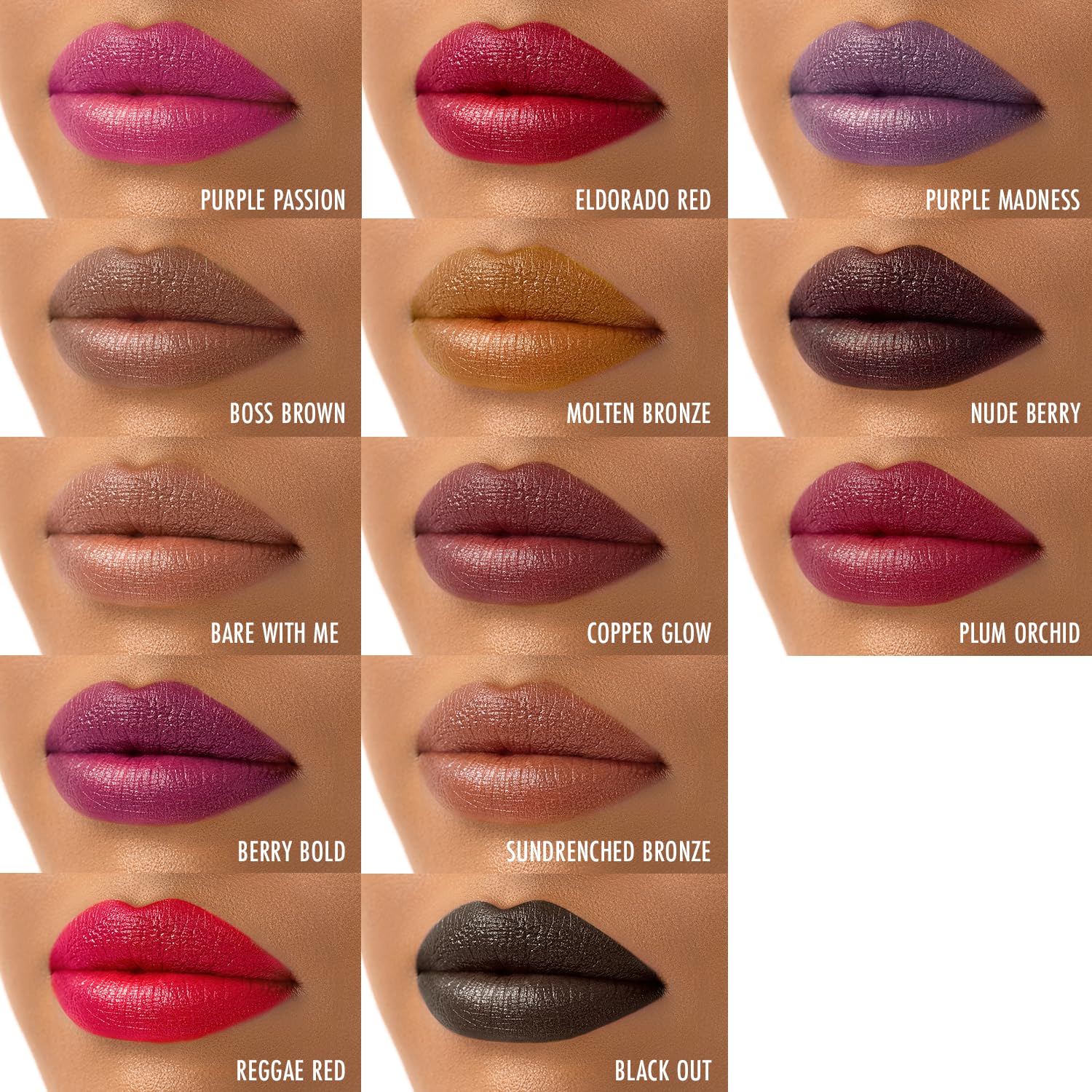 Black Radiance Perfect Tone Lipstick Lip Color, Molten Bronze, 0.13 Oz