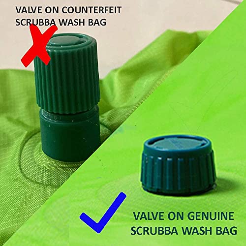 Scrubba Portable Wash Bag β Foldable Hand Washing Machine for Hotel and Travel β Light and Small Eco-friendly Camping Laundry Bag for Washing Clothes Anywhere Green Green 6.3" x 2.4" x 2.4"