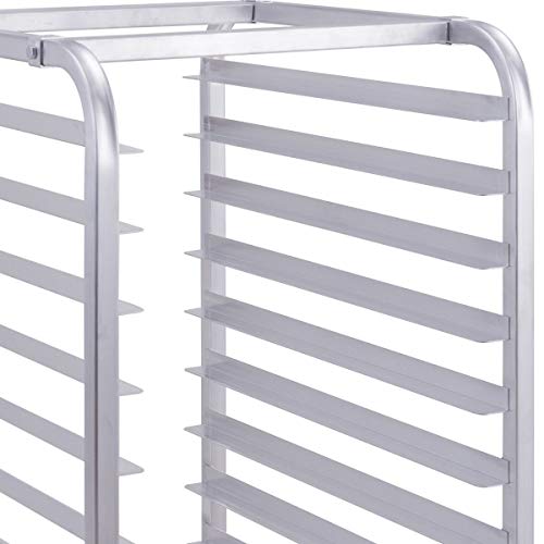 Giantex 10 Tier Aluminum Bakery Rack Home Commercial Kitchen Bun Pan Sheet Rack Mobile Sheet Pan Racking Trolley Storage Cooling Rack w/Lockable Casters