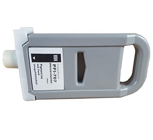 Vivid Colors PFI-707 Compatible Ink Cartridge Replacement for Canon PFI-707MBK (700ml, Matte Black) for iPF830, iPF840, iPF850 Printers