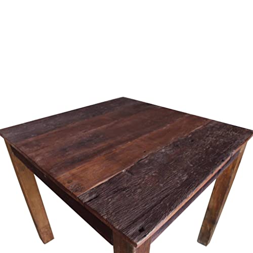 vidaXL Dining Table 32.3" Solid Reclaimed Wood Rustic Room Stand Deck Couch