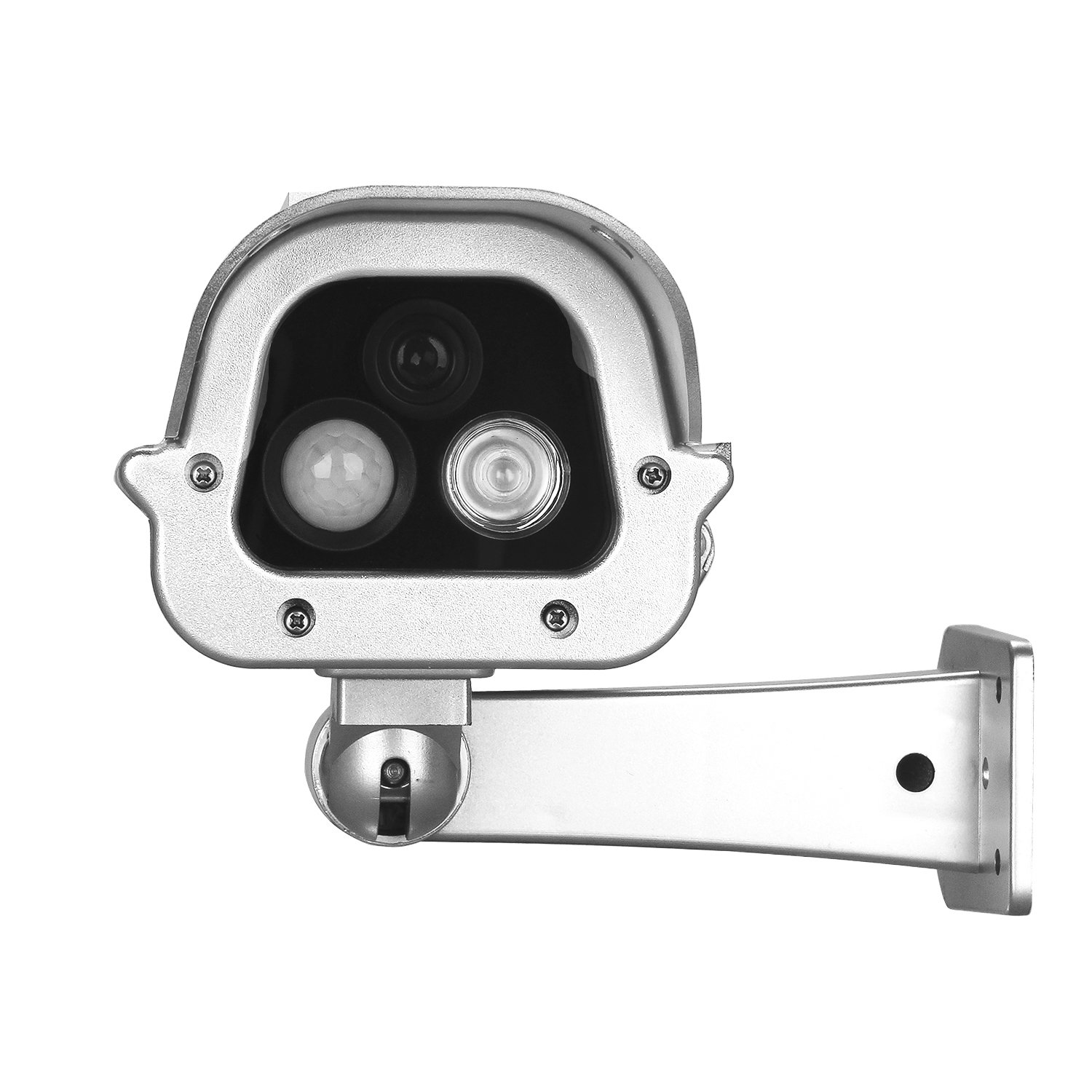 Fake Security Camera 1080P, Dummy Outdoor CCTV Cam with Solar Powered Human Sensor Flash Lights for Home Lane
