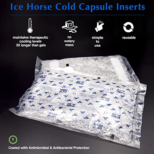 Ice Horse Pair of Tendon Leg Wraps for Equine Therapy - Comes with 4 Ice Packs