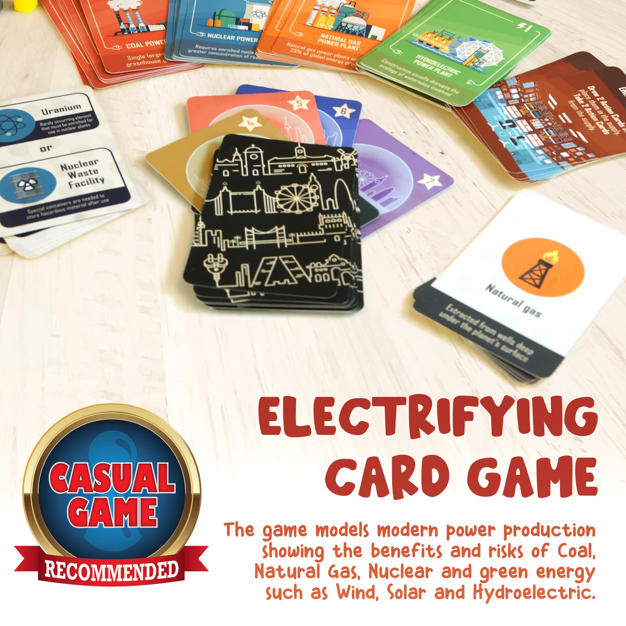 Power Failure: A Strategy Card Game About Power Plants and Energy Generation – Science Board Game on Nuclear, Renewable, and Fossil Fuels - Educational STEM Board Game for Gamers, Adults and Families