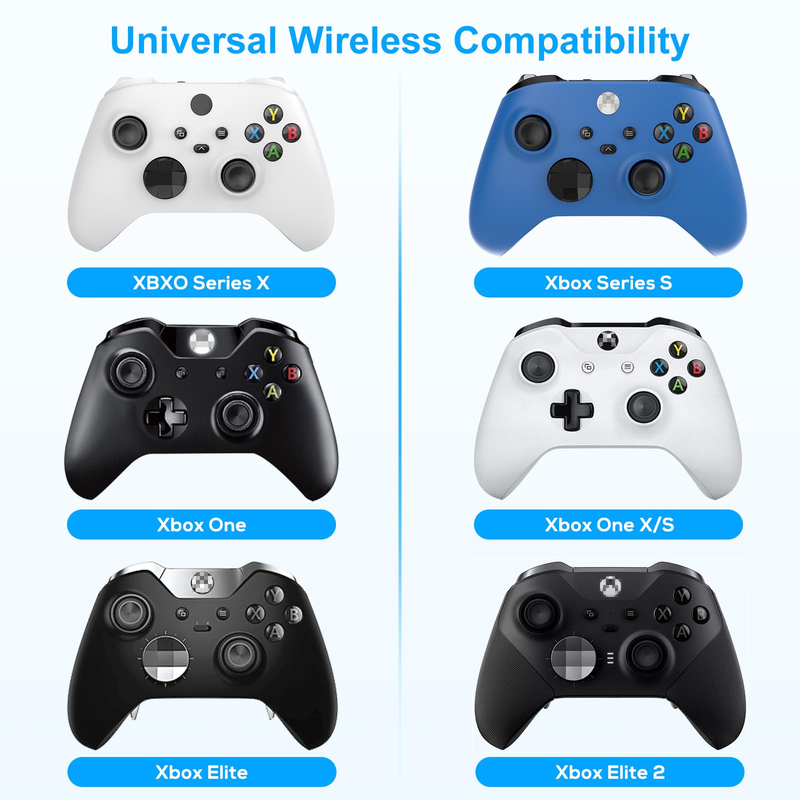 Keyboard for Xbox Series X/S, One/One X/S, Elite one/2 Controller, Wireless Chatpad Gaming Keypad with USB Receiver and Speaker, 3.5mm Audio Jack Accessories for Xbox (Controller Not Included), White