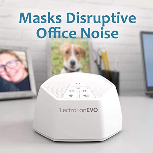 LectroFan EVO Guaranteed Non-Looping Sleep Sound Machine with 22 Unique Fan Sounds, White Noise Machine for Sleeping and Ocean Sounds, with Sleep Timer - Black (Renewed)