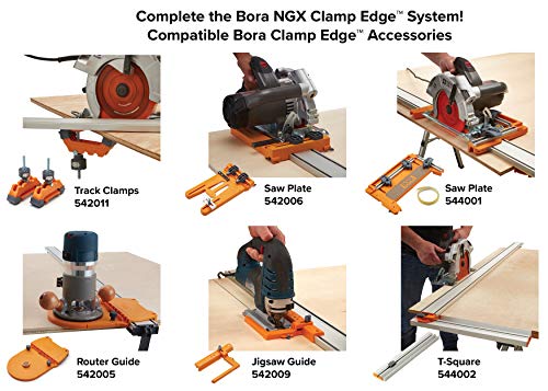 Bora Jigsaw Guide For WTX or NGX Clamp Edge. Use for making Straight Cuts & As A Steady Guide for your Jigsaw -542009