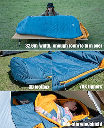 iClimb 1 Anti-Sinking Folding Chair and 1 Super Easy Assemble Cot and 1 3M Thinsulate Insulation Warm Sleeping Bag Bundle, Ultralight Compact for Adults Outdoor Backpacking Camping Glamping