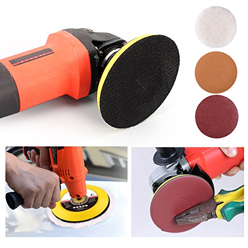 LotFancy 6 Inch Hook and Loop Backing Plates, Pack of 2- DA Air Random Orbital Sander/Polisher PU Backing Pad for Sanding Finishing Polishing Buffing, 5/16β-24 Threads