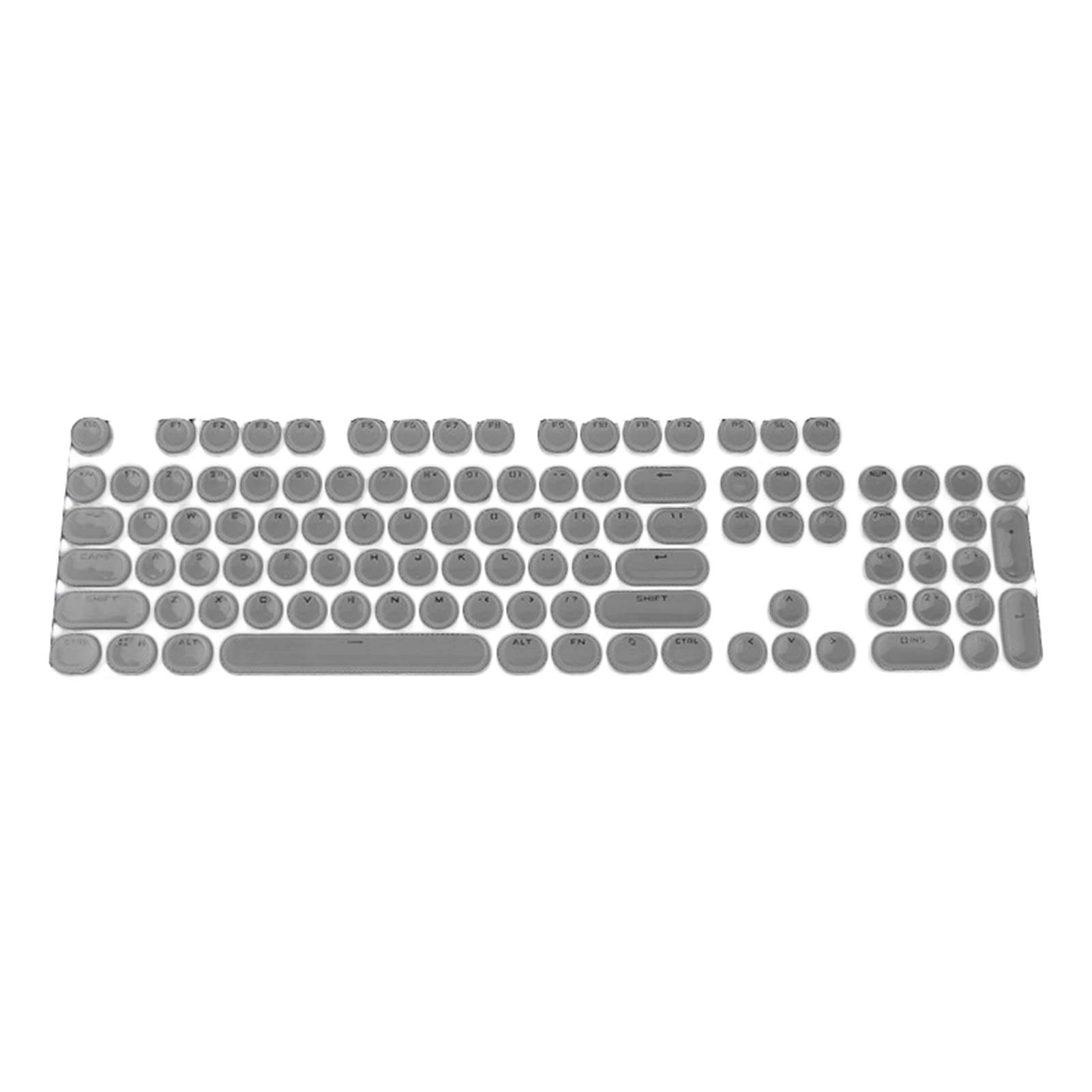 areclern 104 Pcs Keycaps for Cross Axis Gaming Mechanical Keyboard, Non-Slip Round Profile Key Caps Accessories for Office Home White