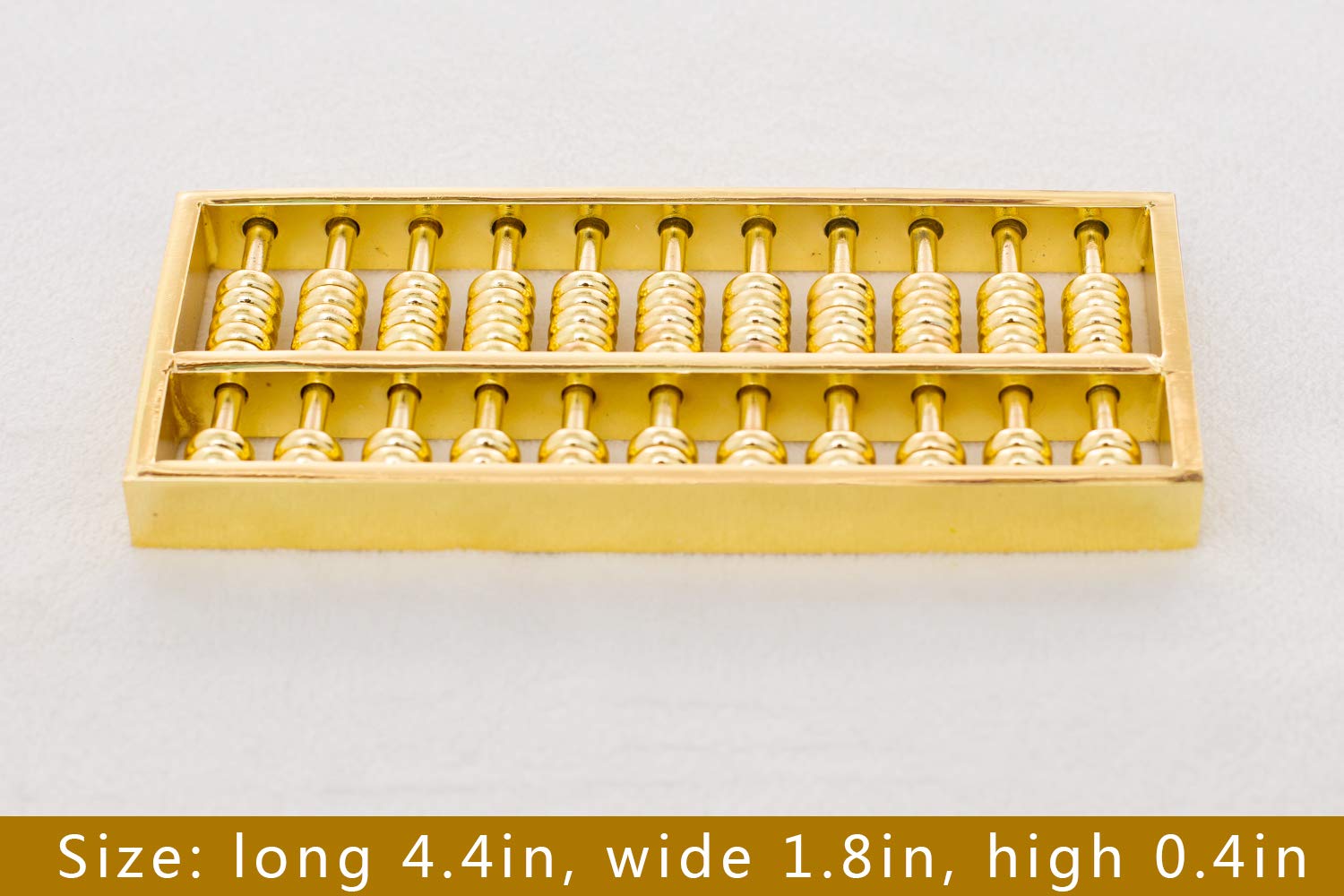 Brass Statu BRABUD Mini Copper Abacus Decoration Chinese Calculator Math Calculating Tool for Kids Adult Collection WQ018
