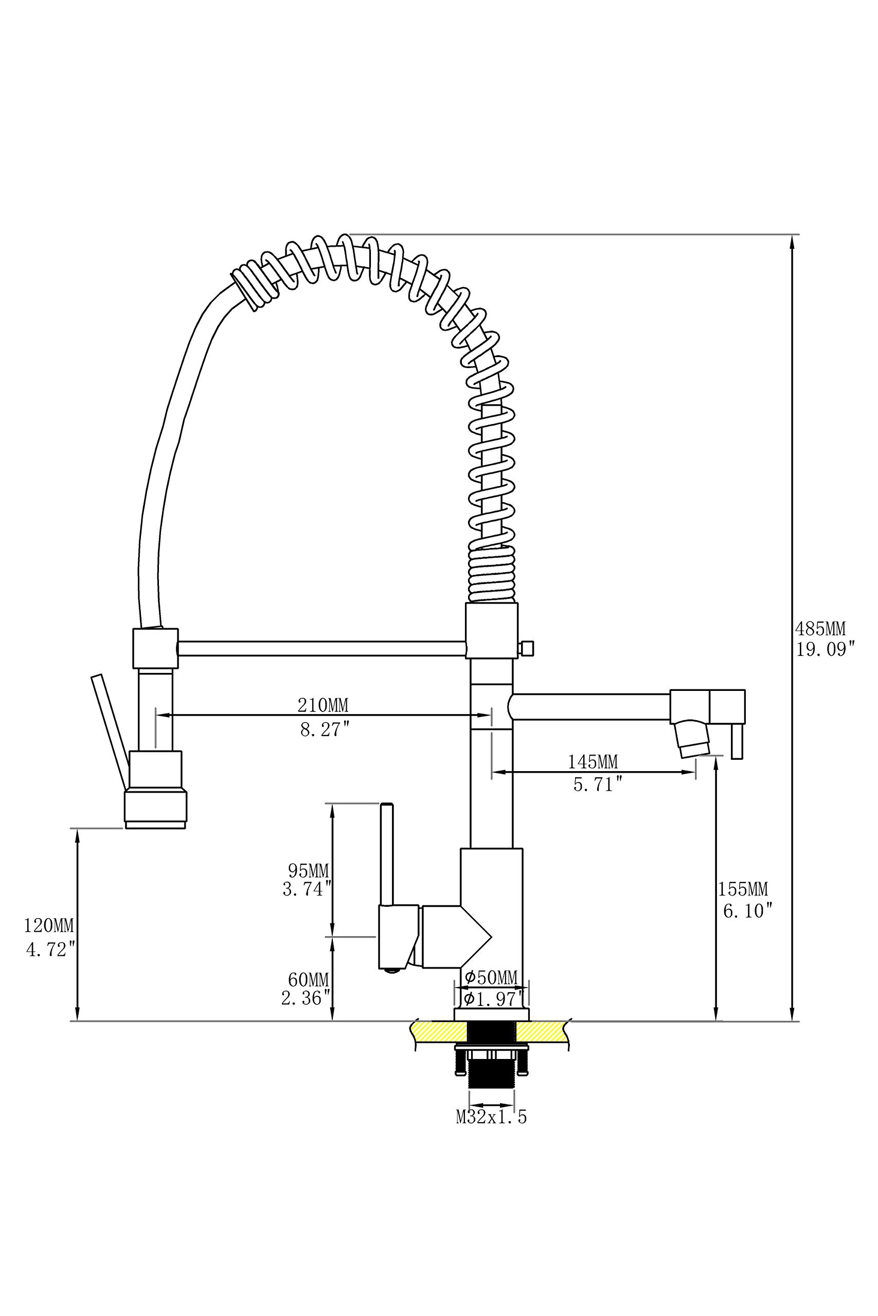 Avola Classical Kitchen Faucet,Single Handle Kitchen Sink Faucets,Copper Kitchen Faucet with Pull Down Sprayer,Rose Gold Kitchen Faucet,Spring Kitchen Sink Faucet Copper