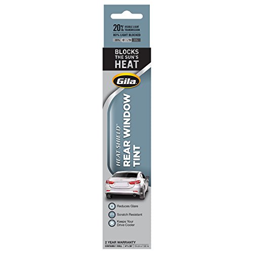 GilaĀ® Heat Shield 20% VLT Automotive Window Tint DIY Heat Control Glare Control Privacy (6in x 26in Strips)