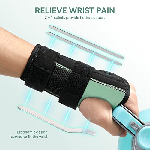 AGPTEK Wrist Brace, Wrist Support for Carpal Tunnel, Night Sleep Wrist Splint, Hand Brace for Arthritis, Sprains, Tendonitis and Joint Pain, Suitable for Left Hand, S:5.1-7.9in
