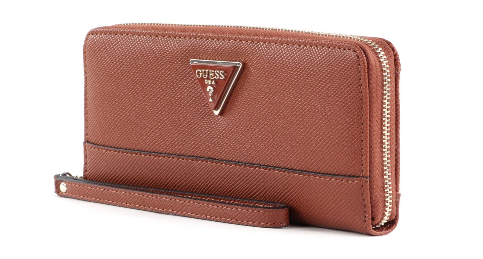 GUESS Cordelia Large Zip Around Wallet Cognac One Size