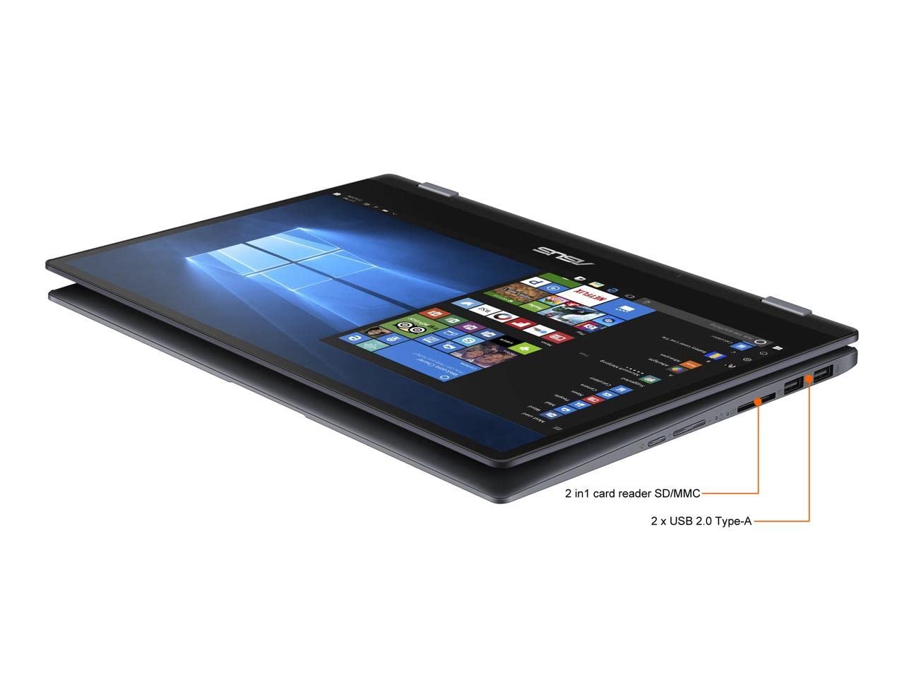 ASUS VivoBook Flip 14" Thin and Light 2-in-1 Touchscreen (4-Core Intel i5-10210U, 12GB RAM, 512GB PCIe SSD, Webcam, Stylus), Full HD Laptop, Backlit, Fingerprint, Wi-Fi 6, Windows 10 Pro (Renewed)