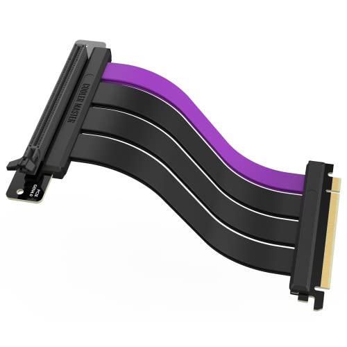 Cooler Master MasterAccessory Riser Cable PCIe 4.0 x16 200mm Black, PCIe 4.0 Compatible, EMI Shielded 30 AWG, Protective ABS Casing for Graphics Card (MCA-U000C-KPCI40-200)