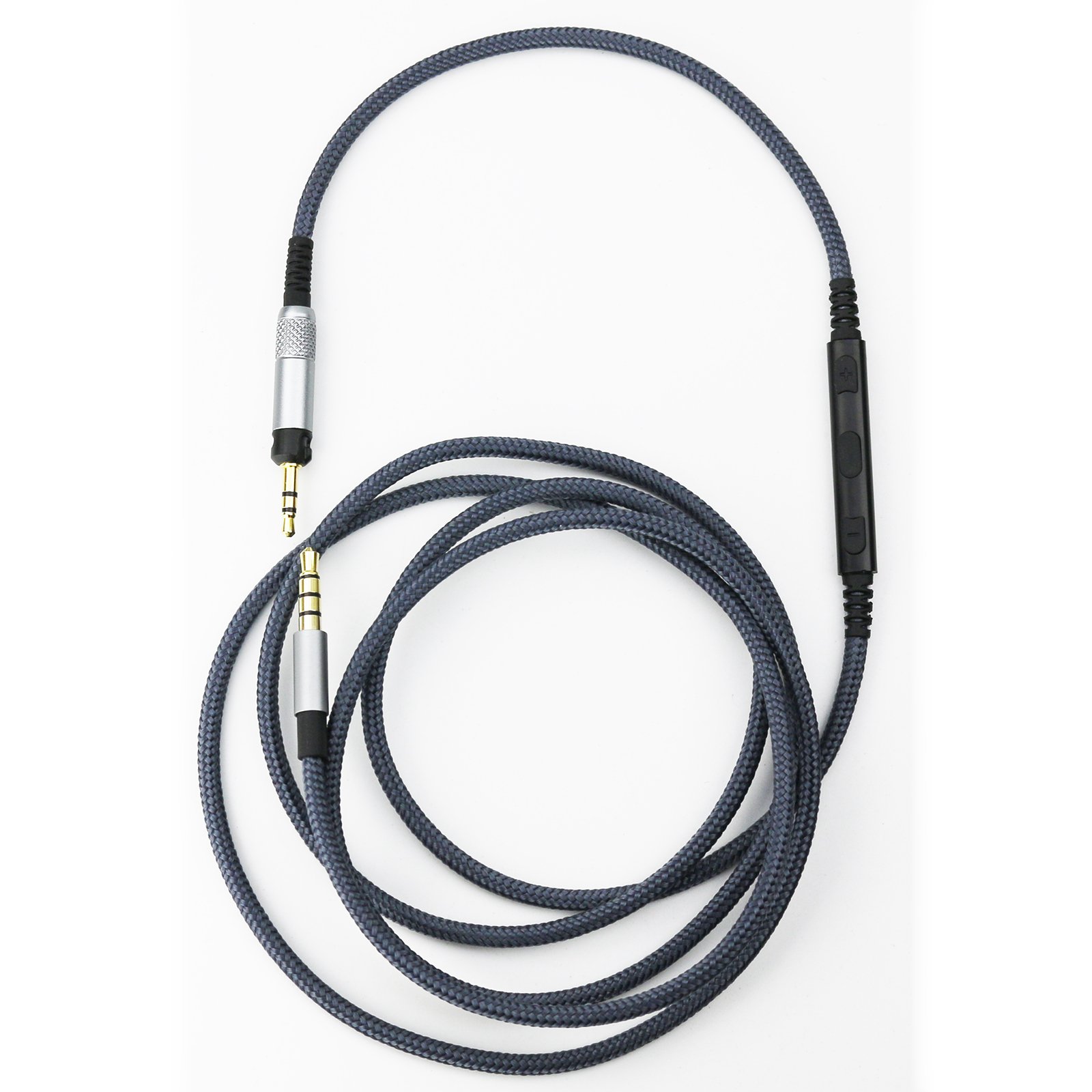 NewFantasia Cable Compatible with Sennheiser HD598, HD598 SE, HD518, HD598 Cs, HD598 SR, HD599, HD569, HD579 Headphone, Remote Volume Mic Compatible with iPhone 4.3FT