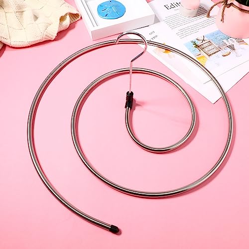 Cabilock 2pcs Spiral Shaped Clothes Drying Rack Stainless Steel Quilt Blanket Hanger Space Saving Laundry Stand Hanger for Bed Sheet Coverlet Bath Towel