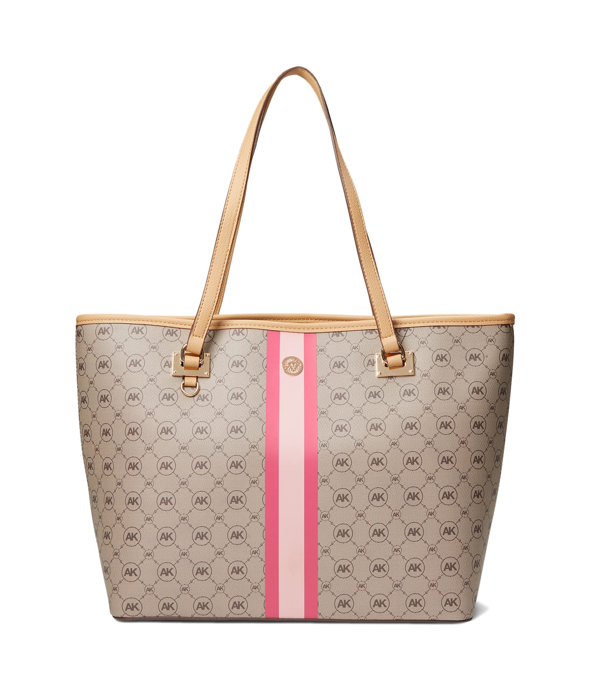 Anne Klein Logo Varsity Work Tote Pink One Size