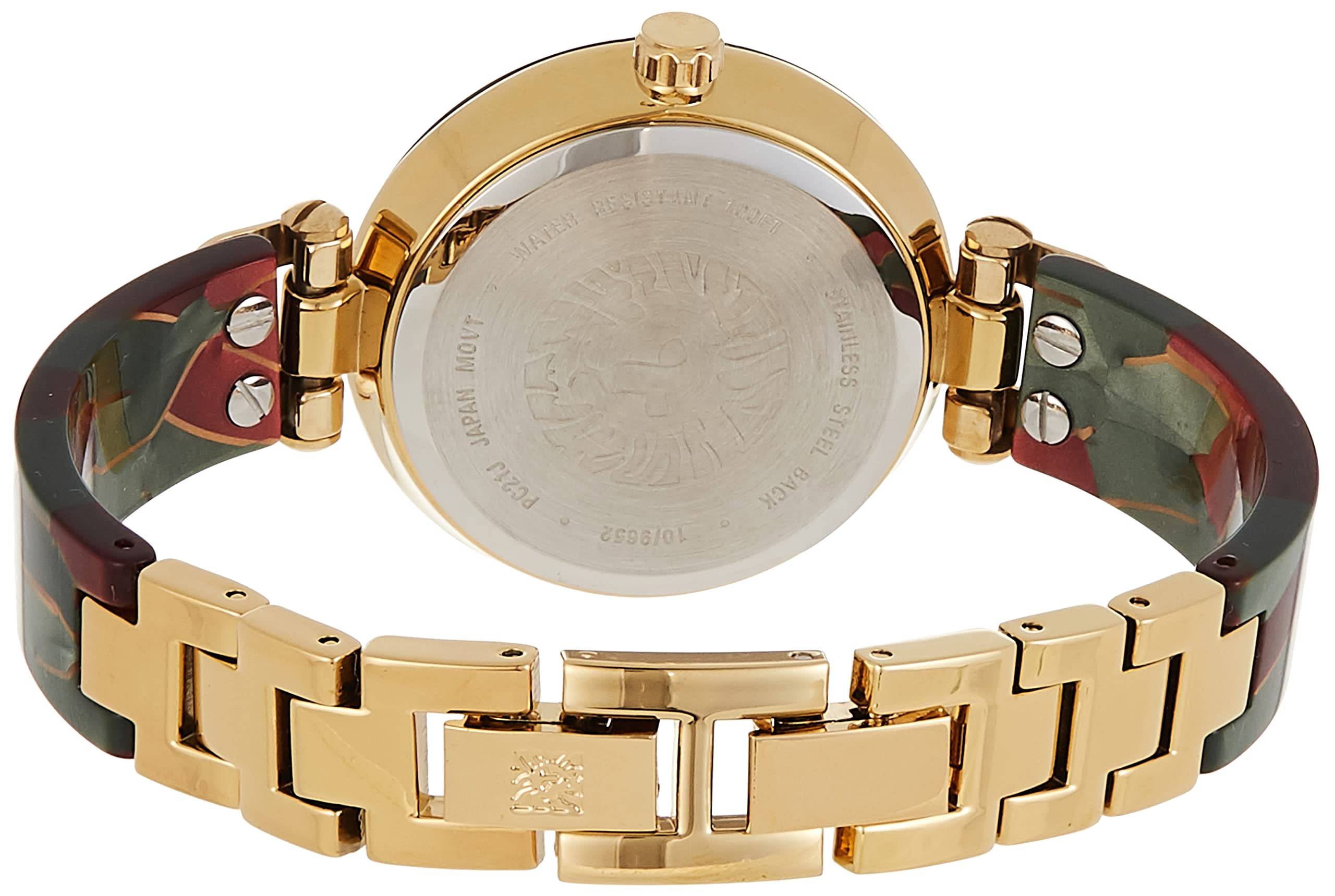 Anne Klein Women's Resin Bangle WatchGreen/Gold