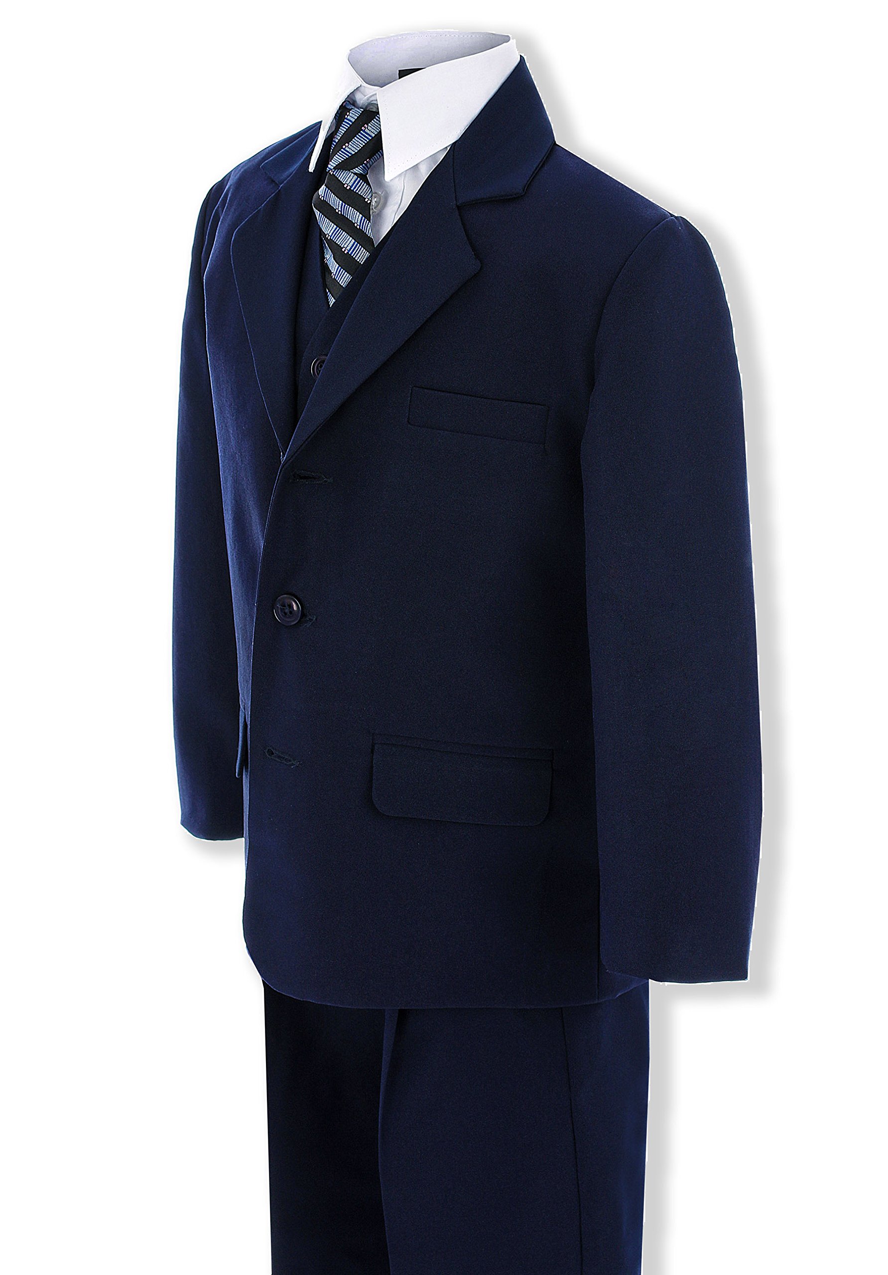 Navy Blue Formal Suit Set from Baby to Teens GG230 (14, Navy Blue)