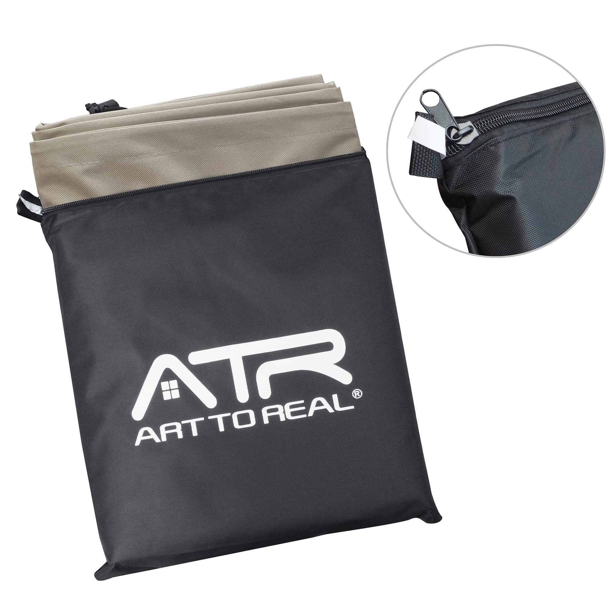 ATR ART TO REAL Outdoor Protective Covers Patio Chair Covers Weatherproof Wicker/Rattan Chair Covers (Khaki)
