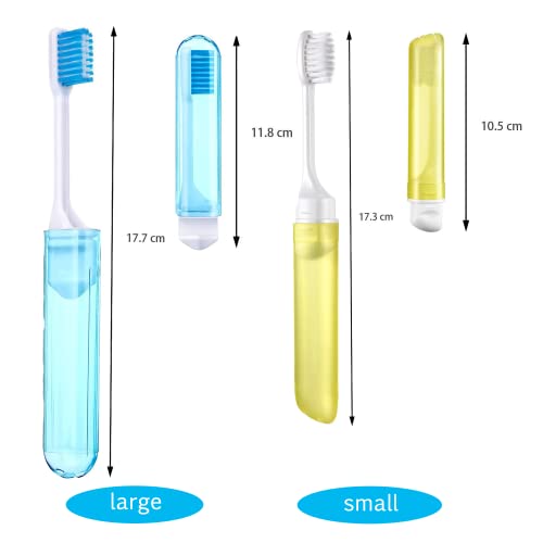 ARIKJ 12 PCS Travel Toothbrushes Folding Soft Bristles Toothbrush Individually Wrapped Toothbrush with Box for Travel, Hiking, School, Business Trip