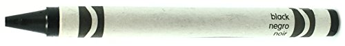 MinifigFans 50 Black Crayons Bulk - Single Color Crayon Refill - Regular Size 5/16" x 3-5/8"