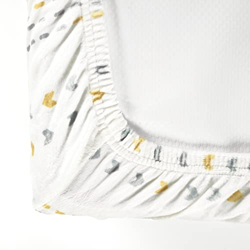 Lush Decor Baby Hygge Geo Modern Soft & Plush Changing Pad Cover, 32" x 16" x 5", Yellow
