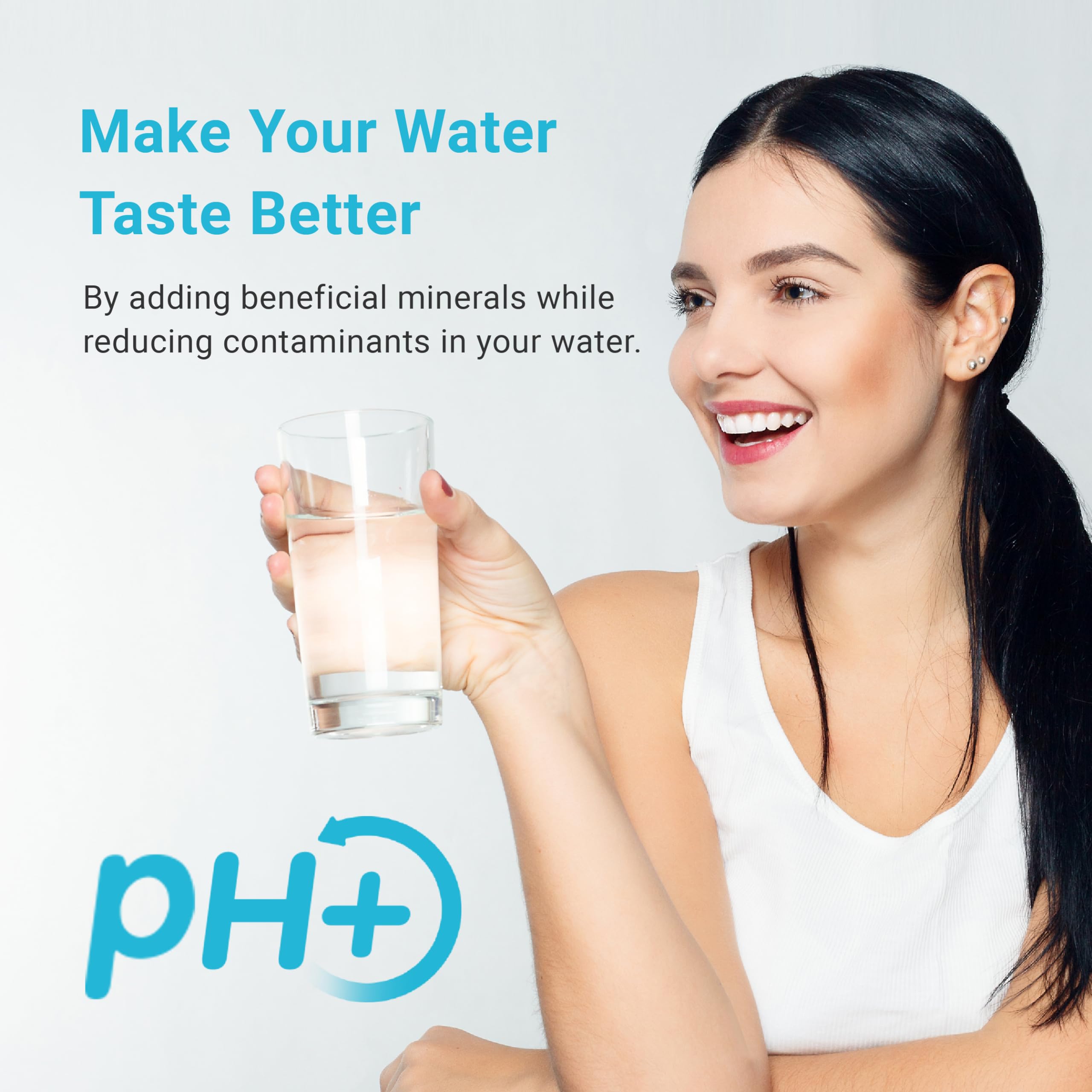 AQUA CREST Alkaline Water Filters Increase PH, ๐๐๐ ๐๐๐๐ฎ๐๐ ๐๐๐, Replacement for Pitchers and Dispensers, 6-Stage Filters Reduce Chlorine, 2-Pack