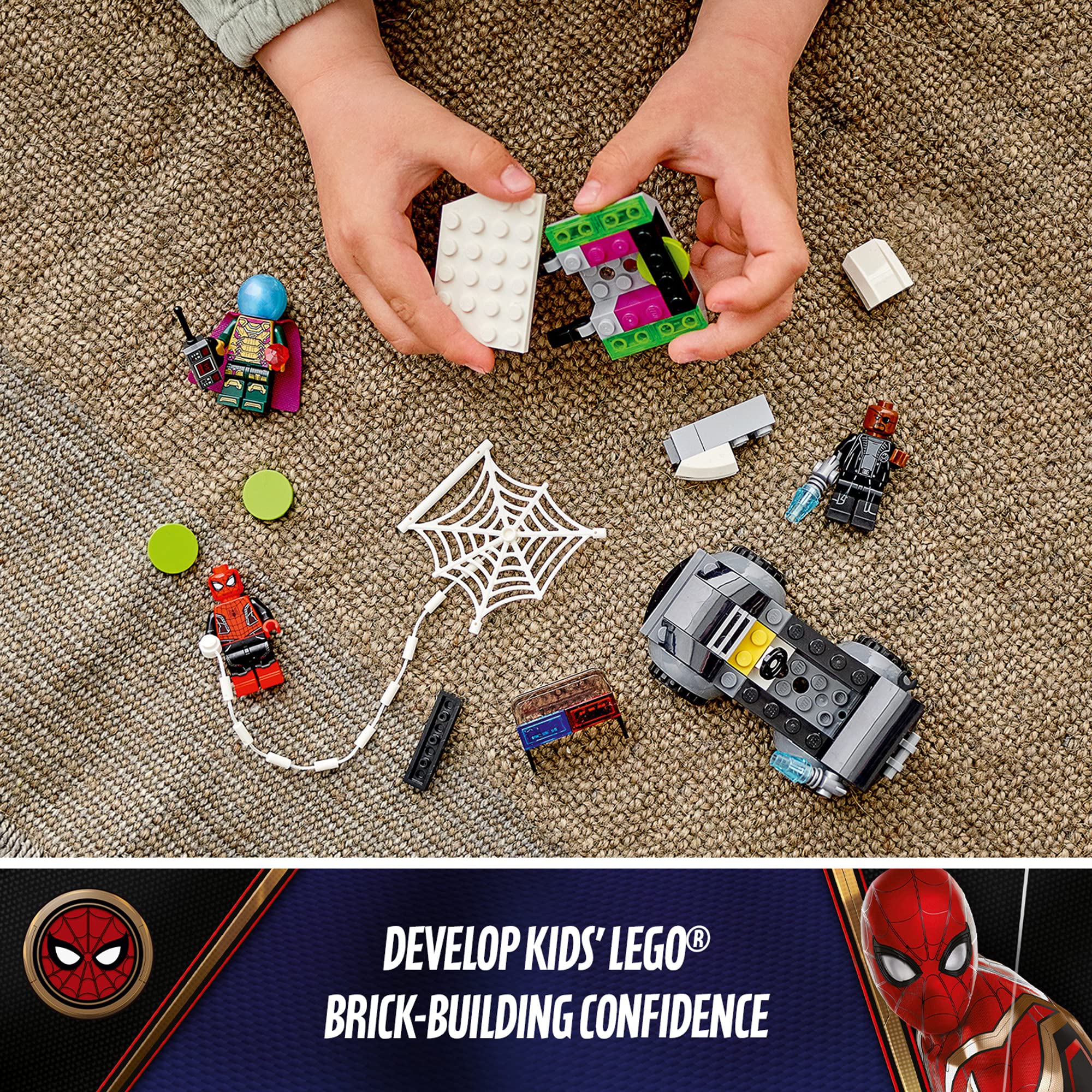 LEGO Marvel Spider-Man vs. Mysterio’s Drone Attack 76184 Building Kit (73 Pieces)