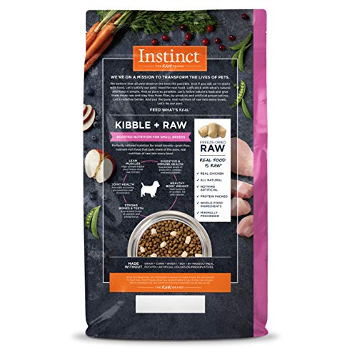 Instinct Raw Boost Small Breed Grain Free Recipe with Real Chicken Natural Dry Dog Food, Bag, 10 Pound (Pack of 1)