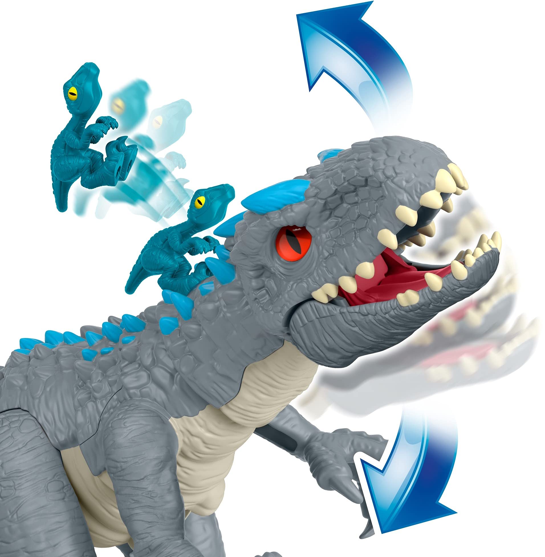 Fisher-Price Imaginext Jurassic World Camp Cretaceous Indominus Rex and T. Rex, Dinosaur Toy Set for Preschool Kids Ages 3-8 Years