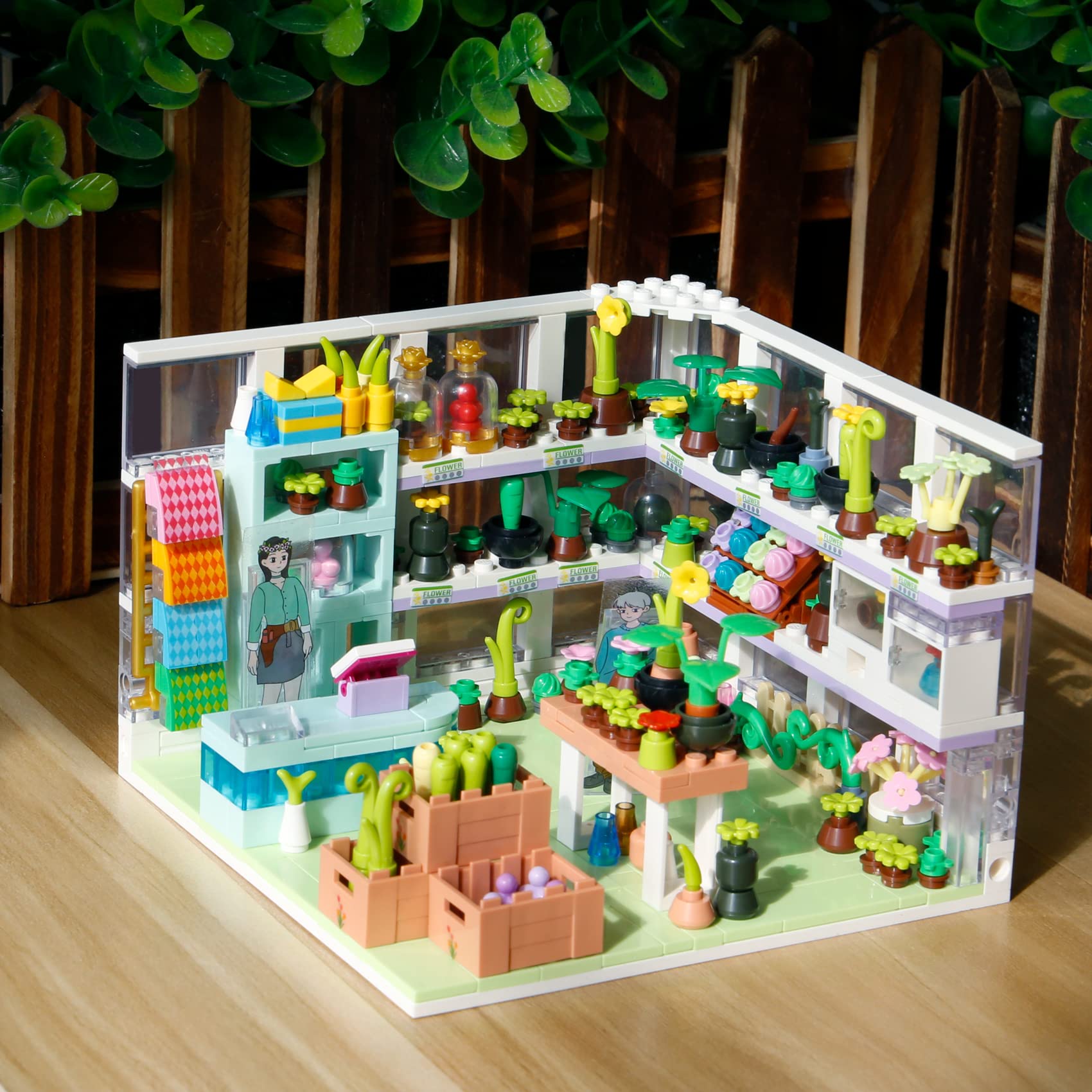 600PCS Flower House Building Blocks,Creative Ideals Floweres Shop Building Blocks, Best Choice for 6+ Boys, Girls or Adults