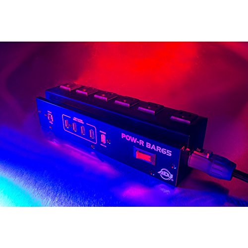 ADJ Products Pow-R Bar65, Utility Power Block with Surge Protected AC Power Sockets and USB Hub PWR571