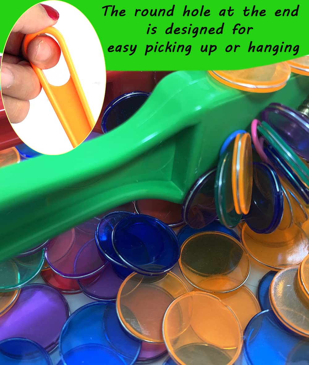 Dacefloy Magnetic Bingo Wand with Metal Ringed Chips for Counting School/Game Chips Plastic Markers Education STEM Tool for Students