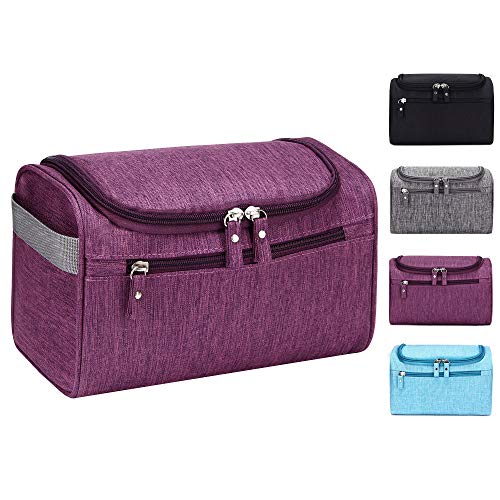 SELLYFELLY Hanging Toiletry Bag for Travel Women Storage Shower Bag Men's Shaving Bag Dopp Kit Organizer With Hook