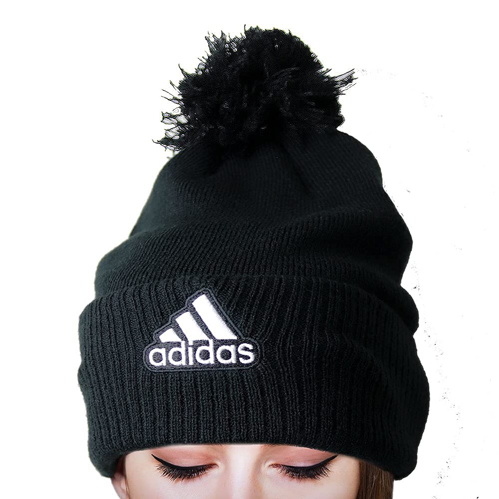 Adidas Originals Cuffed Pom Beanie (Black/White)