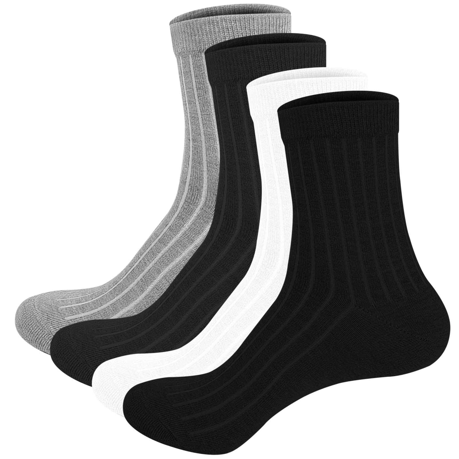 Aoiuhgyt Men's classic sports cotton socks,hiking socks,crew work boots socks for men 4 pcs