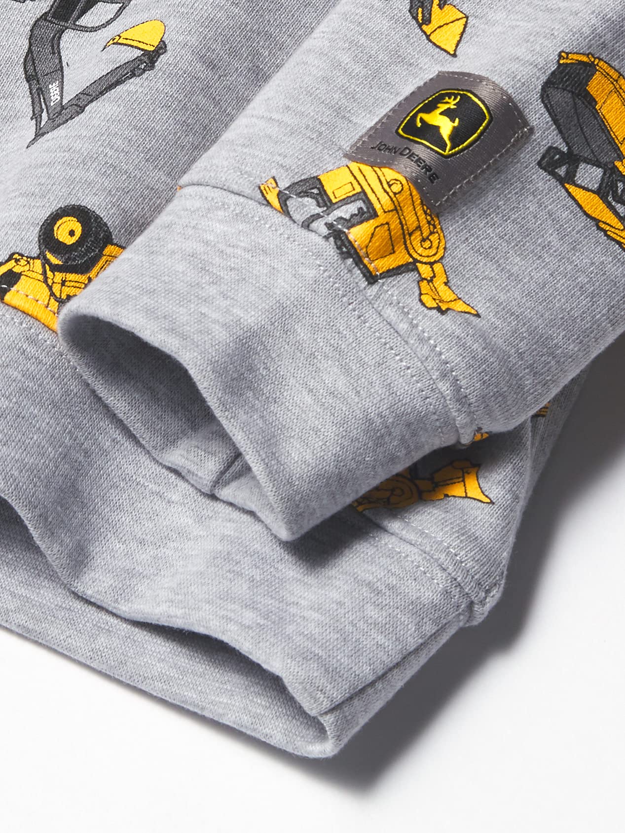 John Deere boys John Deere Toddler Boys' French Terry Pullover T Shirt, Heather Grey, 4T US